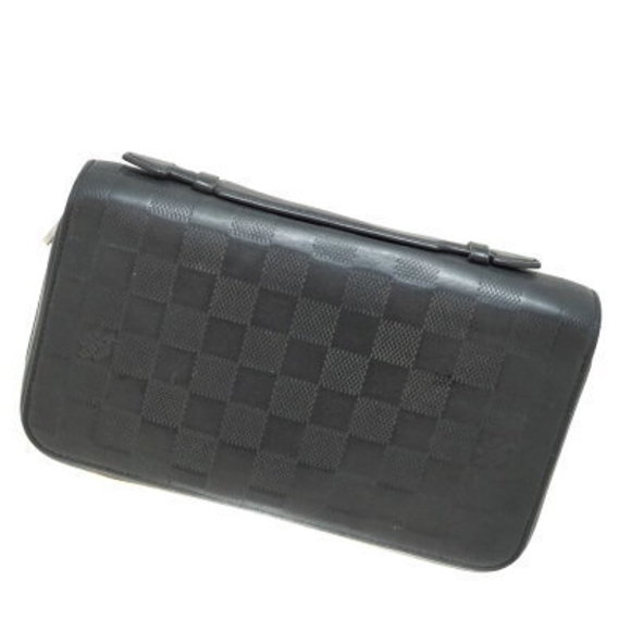 Louis Vuitton | Bags | Louis Vuitton Zippy Damier Graphite Black Long ...